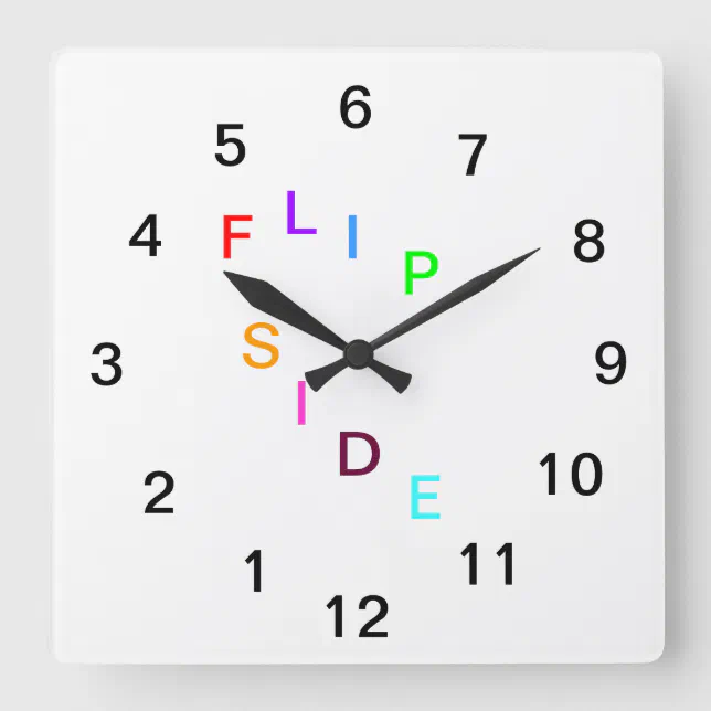 Flip Side Clock | Zazzle
