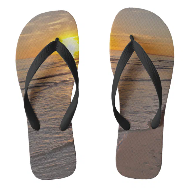 FlipFlops: Sunset by the Beach Flip Flops | Zazzle