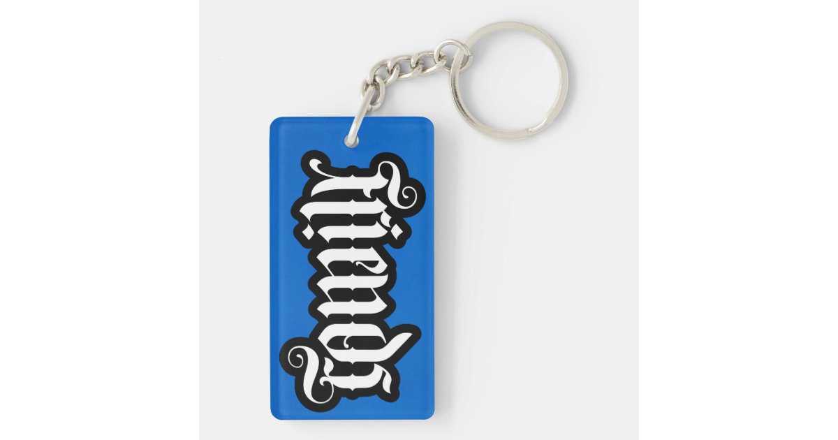 FlipScript Ambigram Keychain | Zazzle