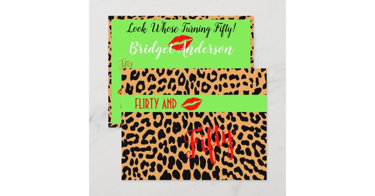 Flirty 50th Turning Fiftieth Birthday Party Invitation | Zazzle