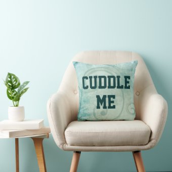 Flirty Cuddle Me Quote Throw Pillow | Zazzle