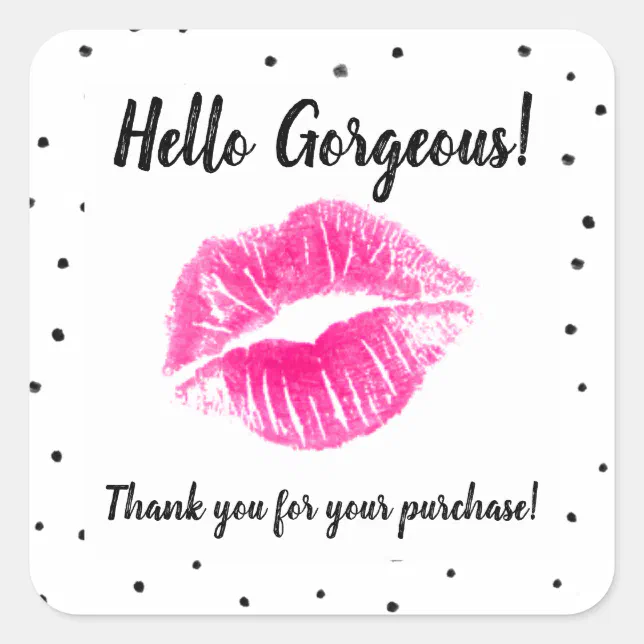 Flirty Fuchsia Thank you Sticker - LipSense | Zazzle