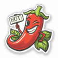 Flirty hot chili sticker | Zazzle