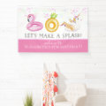 Floatie Pool Party Birthday Banner | Zazzle