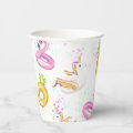 Floatie Pool Party Birthday Party Paper Cups | Zazzle