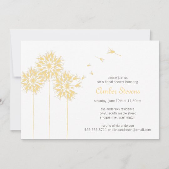 Floating Dandelion Shower/Party Invitation | Zazzle.com