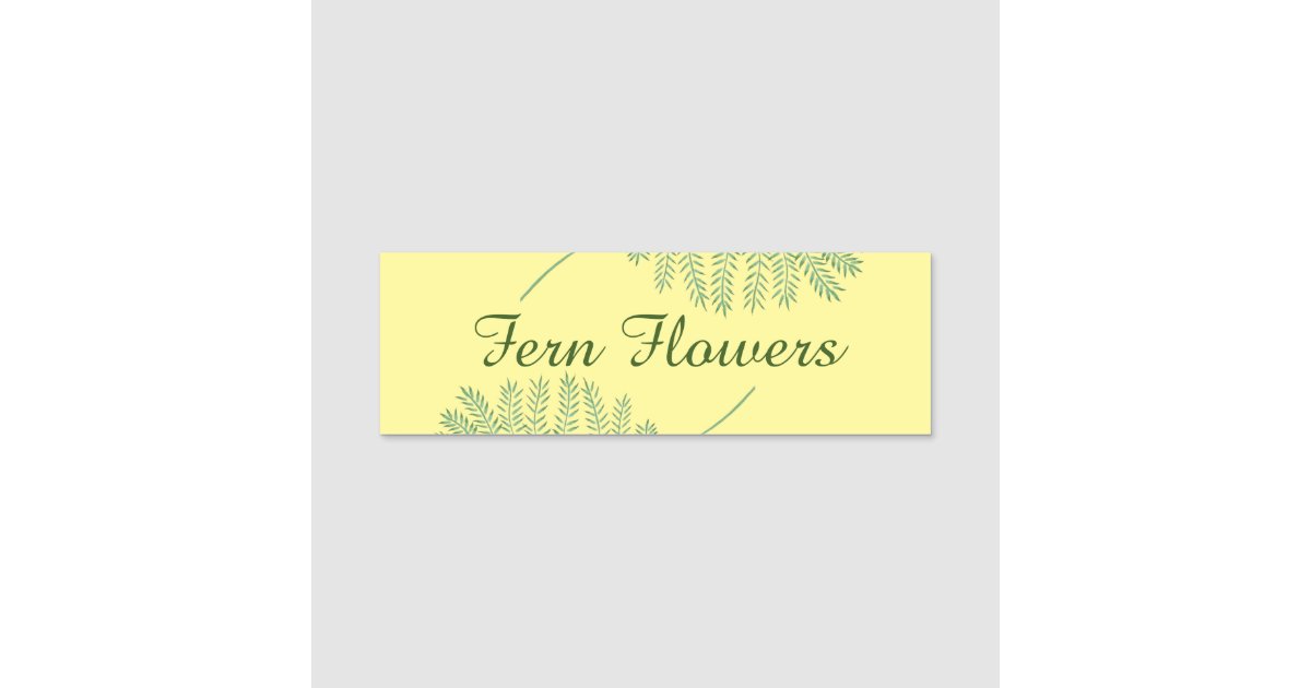 Floating Ferns, Personalized Name Tags | Zazzle