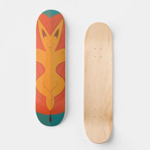 Floating Fox Skateboard | Zazzle
