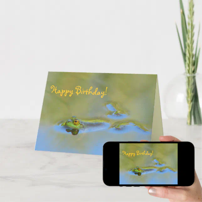 Floating Frog Birthday Card | Zazzle