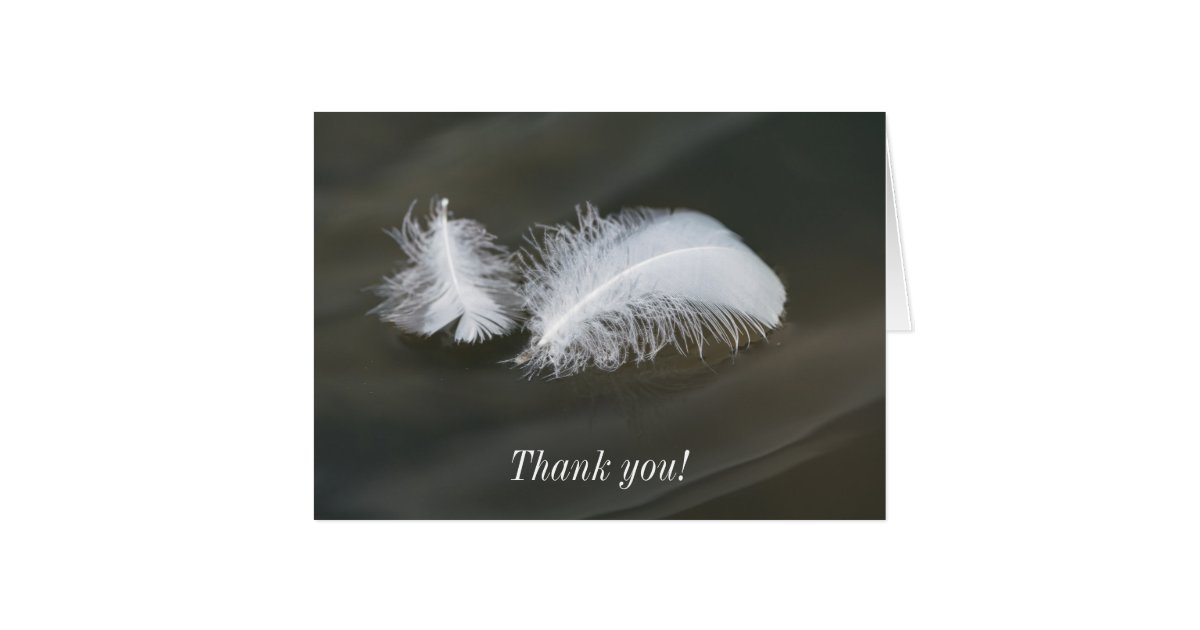 Floating Goose Feathers Thank You Card | Zazzle