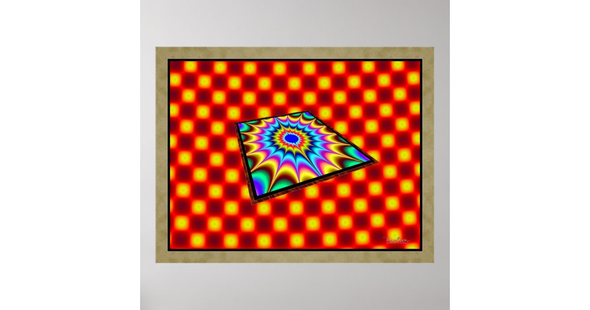 Floating Optical Illusion Poster | Zazzle