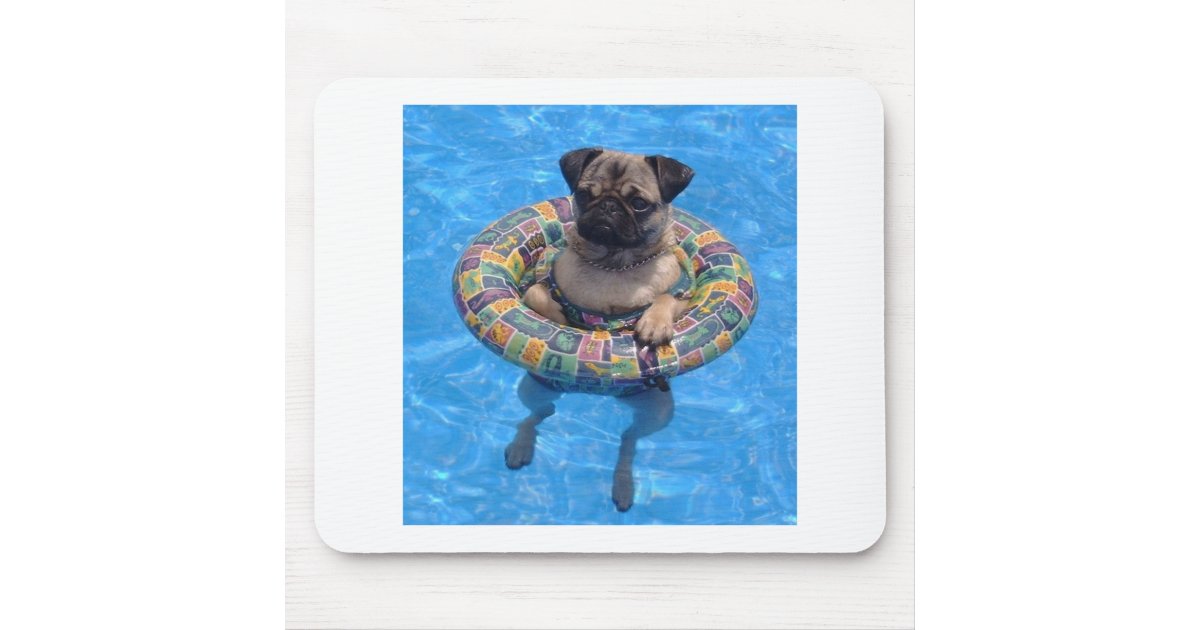 Floating pug mouse pad | Zazzle.com