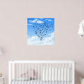 Flock of Birds Love Heart poster print | Zazzle