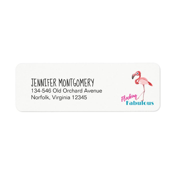 Flocking Fabulous Typography w/ Pink Flamingo Label | Zazzle.com