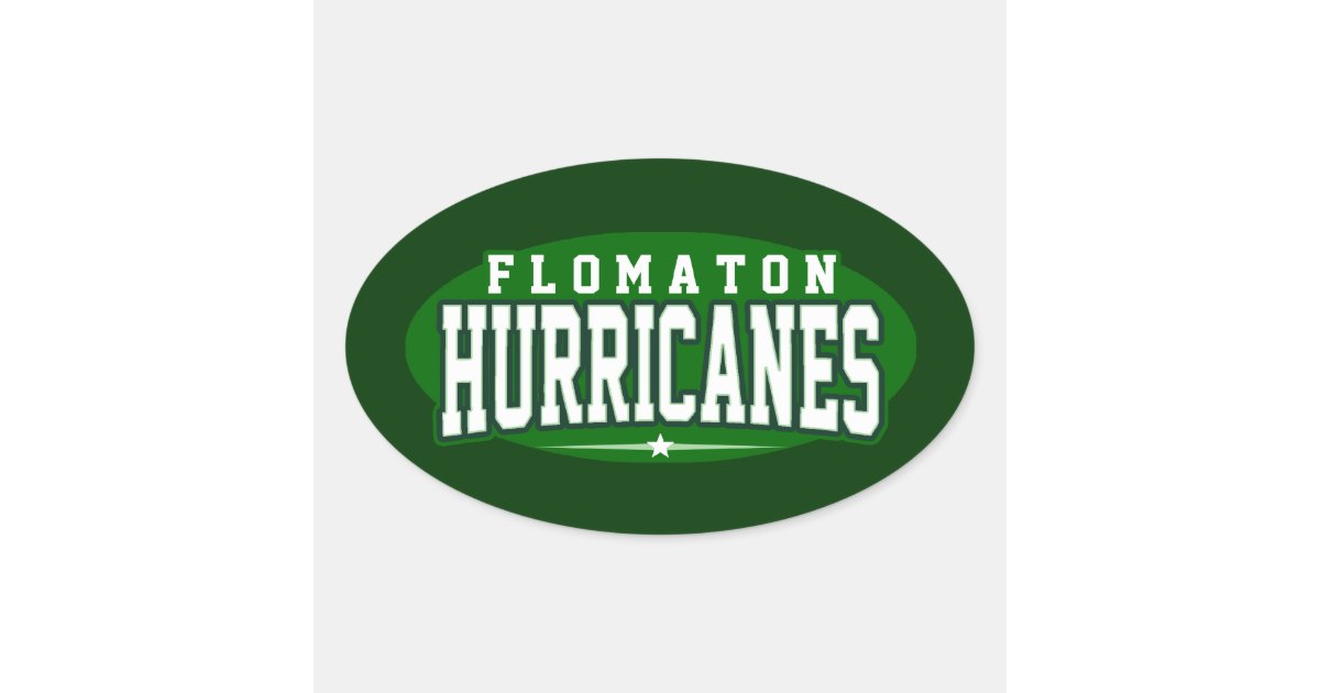 Flomaton High School; Hurricanes Oval Sticker | Zazzle