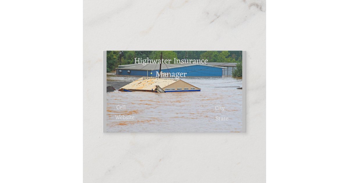 flood building catastrophe natural disaster business card | Zazzle