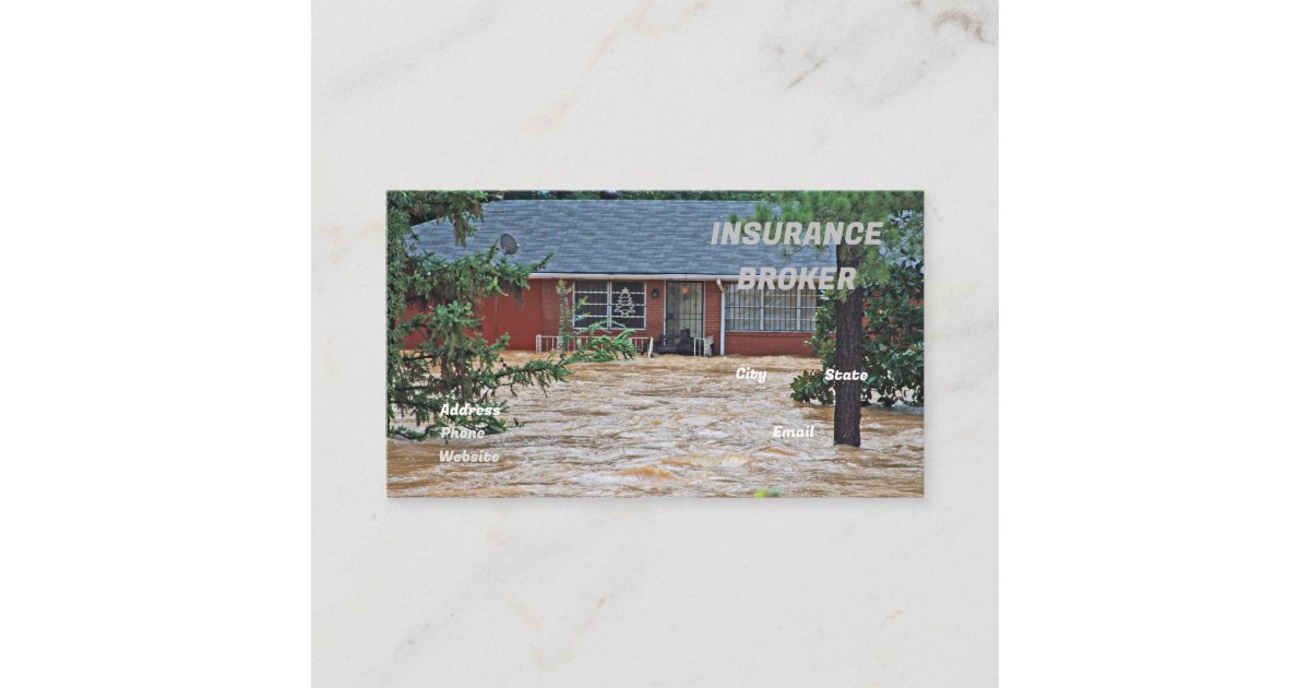 Flood Damage Business Card | Zazzle