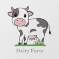 Floor Decal with a Cute Cow | Zazzle