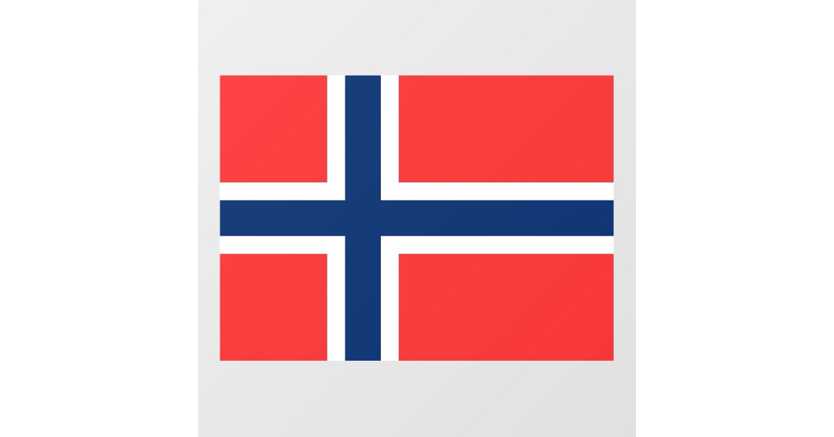 Floor Decal with flag of Norway | Zazzle