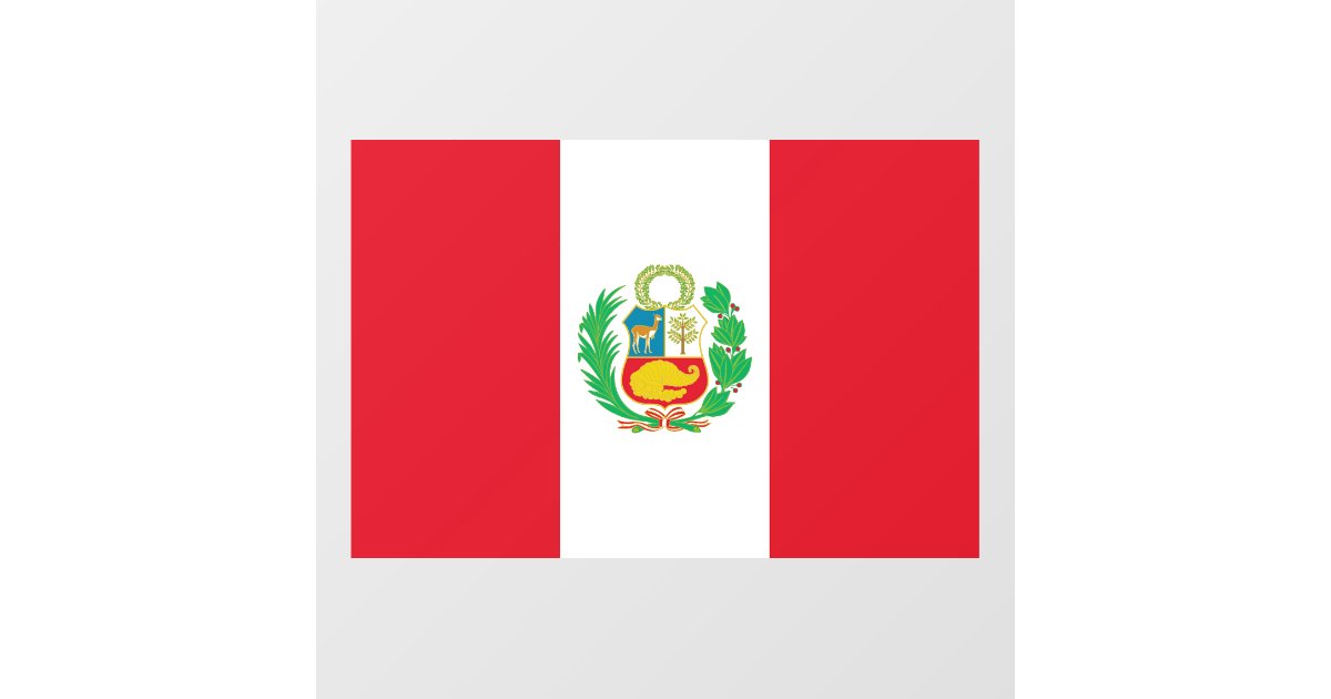 Floor Decal with flag of Peru | Zazzle