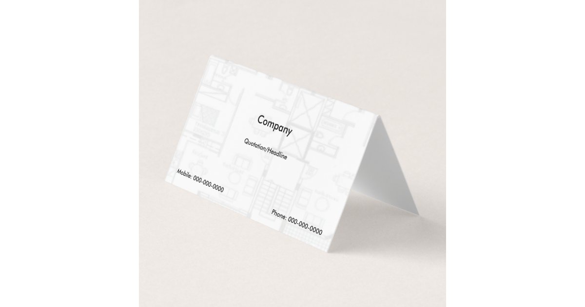 Floor Plan Business Card | Zazzle