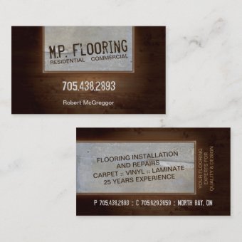 Flooring Business Card - Wood & Tile Textures | Zazzle