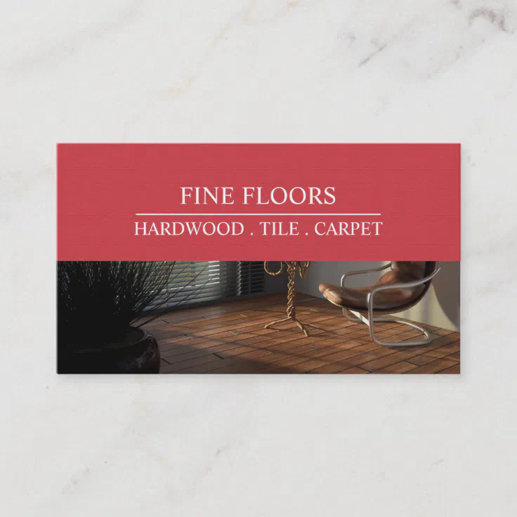 Flooring Installation Construction Business Business Card | Zazzle