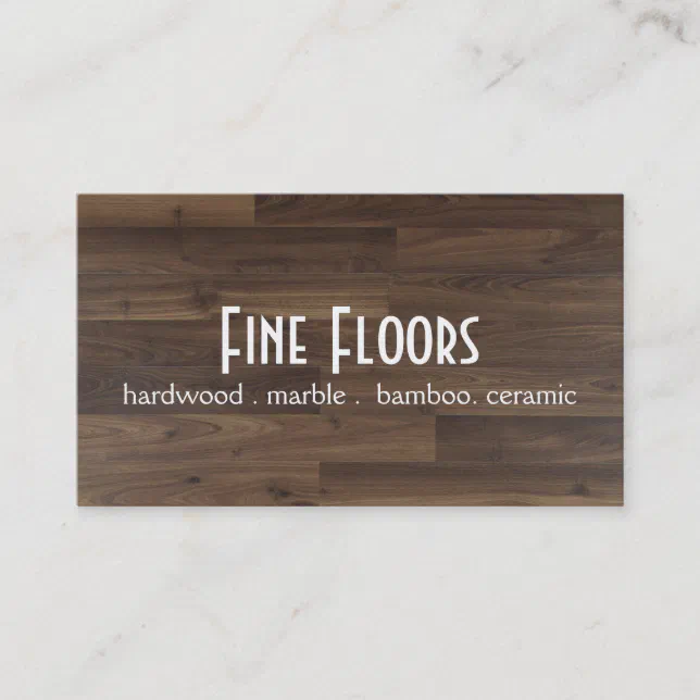 Flooring Installation Hardwood Marble Construction Business Card | Zazzle