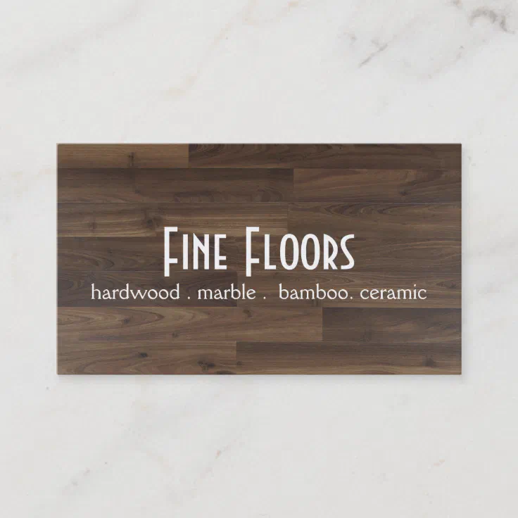 Flooring Installation Hardwood Marble Construction Business Card | Zazzle