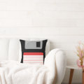 Floppy Disk Pillow - black, silver and red | Zazzle