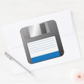 Floppy Disk Square Sticker | Zazzle