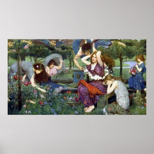 Flora and the Zephyrs, by John William Waterhouse Poster | Zazzle.com