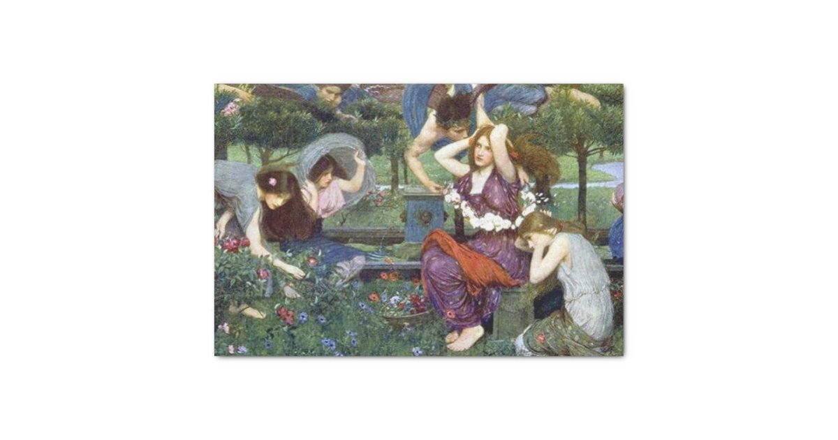 Flora and the Zephyrs, by John William Waterhouse Tissue Paper | Zazzle