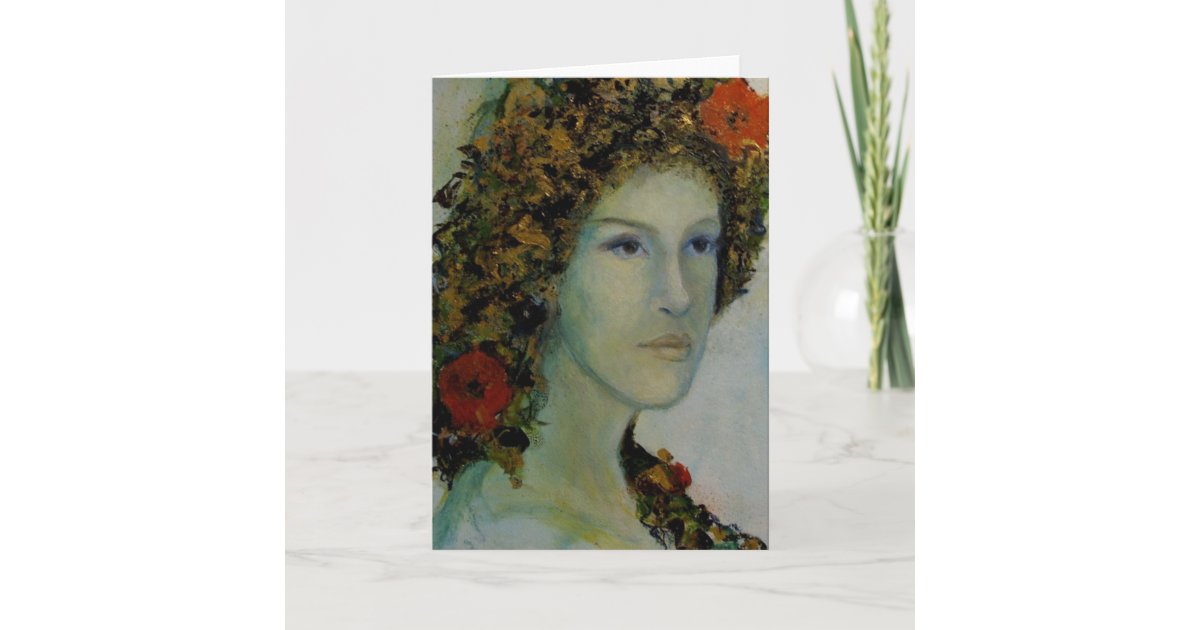 Flora Roman Goddess of Flowers Greeting Card | Zazzle