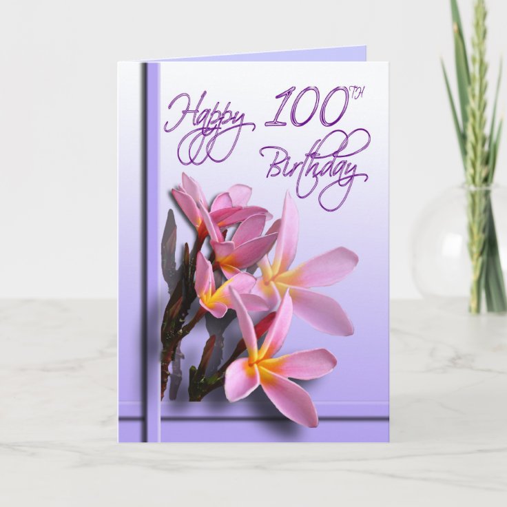 Floral 100th Birthday Congratulations Card | Zazzle