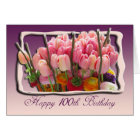 Floral 100th Birthday Greeting Card | Zazzle.com