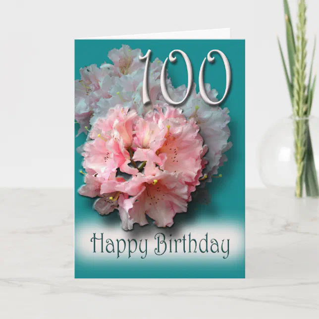 Floral 100th Birthday Congratulations Card | Zazzle