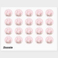 Floral 5th Birthday Thank You Favor Five Custom Classic Round Sticker ...