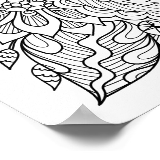 Floral Adult Coloring Quote Poster | Zazzle