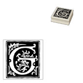 Floral Alphabet Letter G Vintage Typography Rubber Stamp | Zazzle