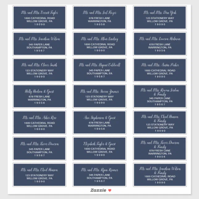 Floral Anchor Coordinate | Guest Address Labels | Zazzle