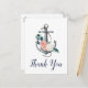 Floral Anchor | Summer Thank You Postcard | Zazzle