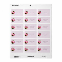 Floral Art Flowers Roses Modern Design Address Label | Zazzle