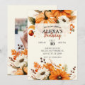Floral autumn fall BIRTHDAY Invitation | Zazzle