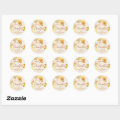Floral Autumn Thankful Classic Round Sticker | Zazzle