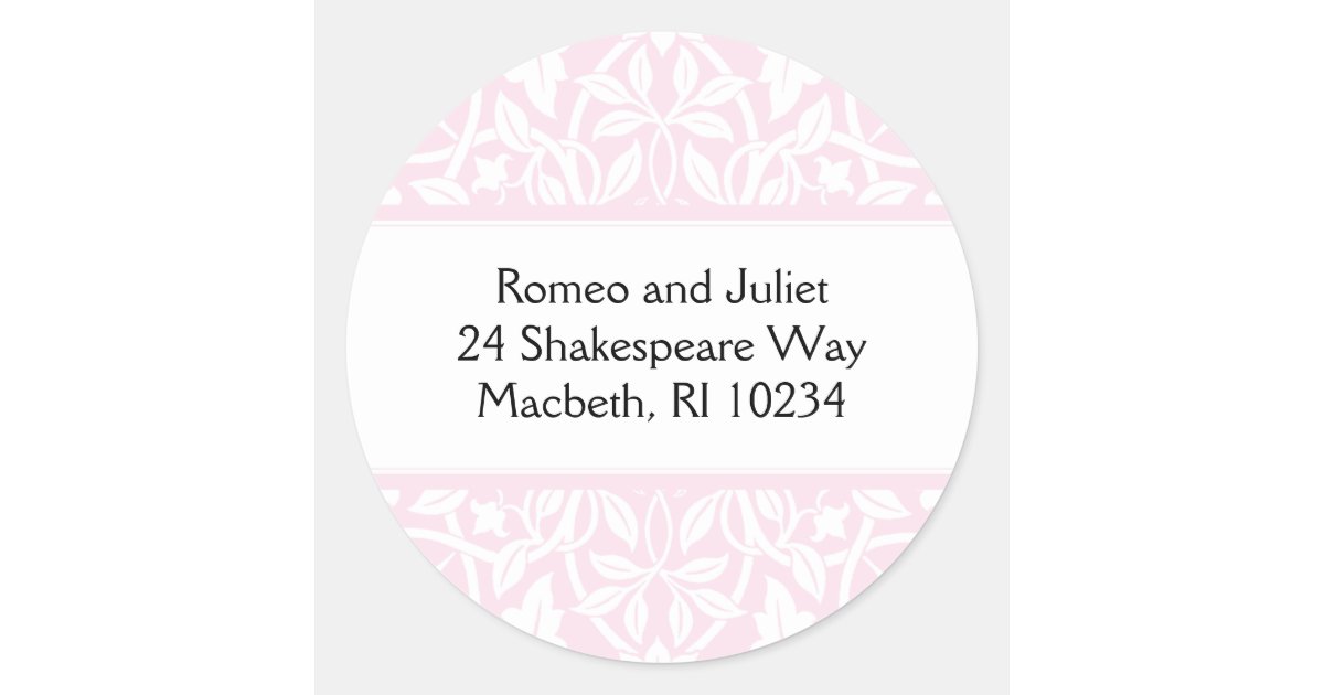 Floral Baby Girl Address Label - Baby Pink | Zazzle
