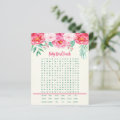 Floral Baby Word Search, Baby Shower Games, Games | Zazzle