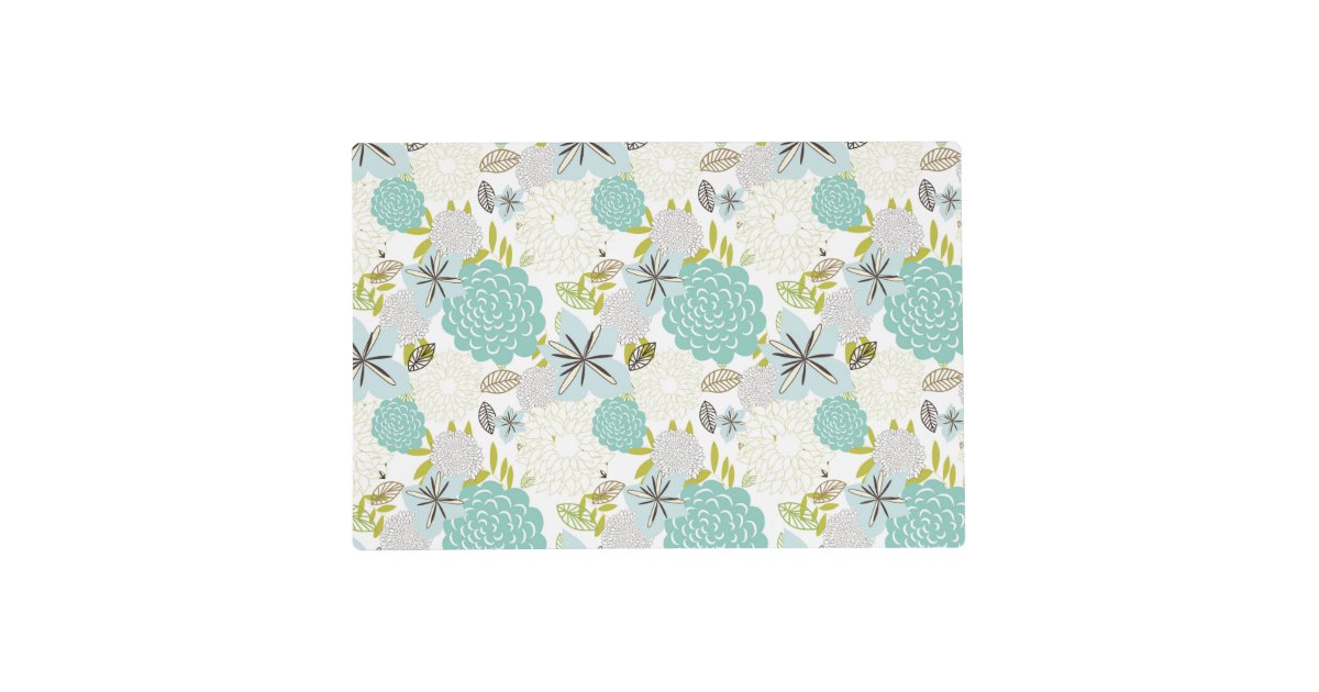 Floral background 5 placemat | Zazzle