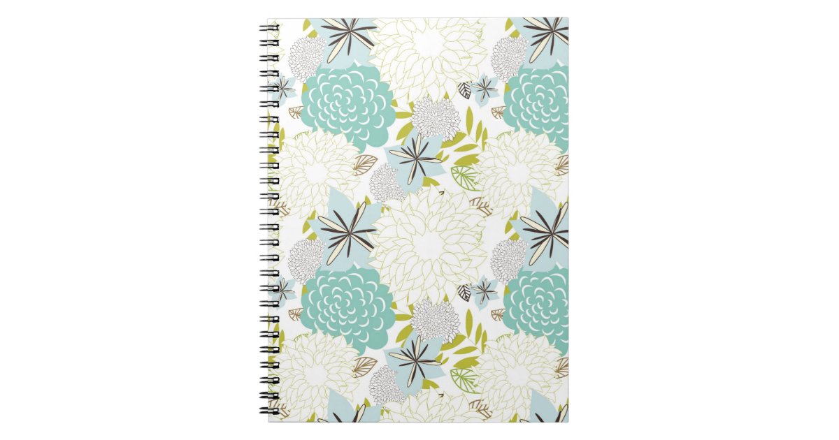 Floral background notebook | Zazzle