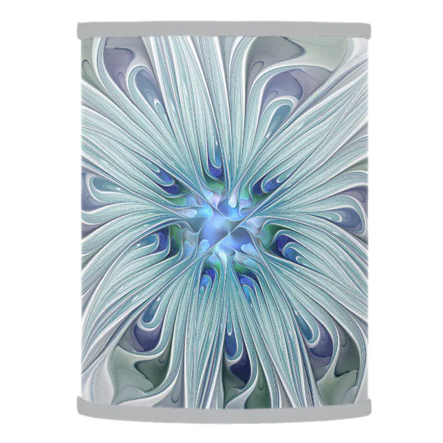 Floral Beauty Abstract Modern Blue Pastel Flower Lamp Shade | Zazzle
